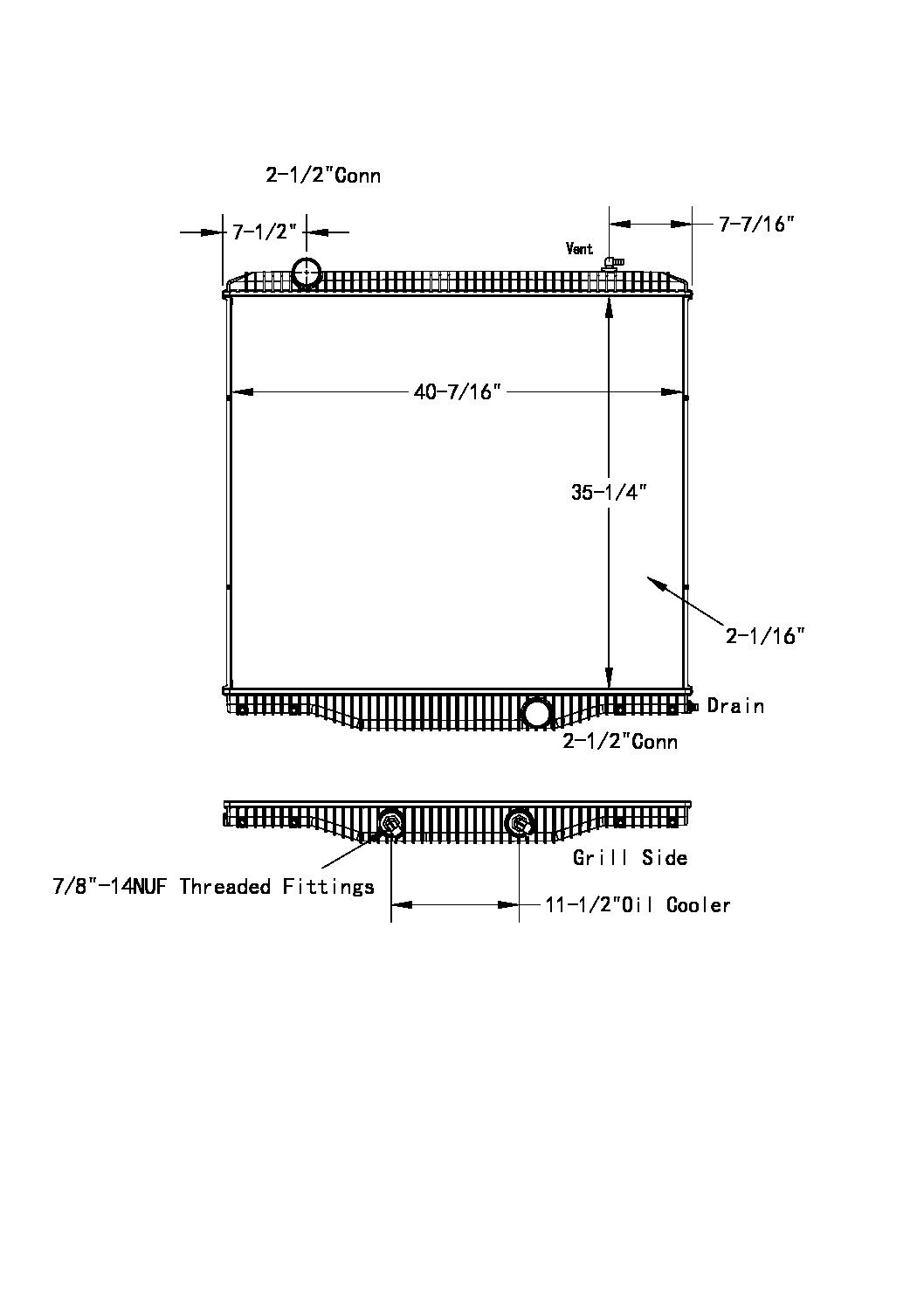 40124R International Radiator - Rocky Mount Radiator & A/C