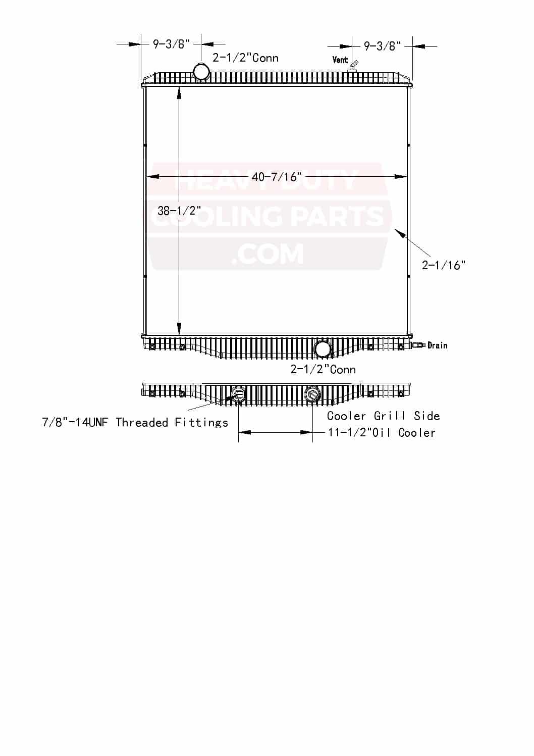 409317R International/Navistar Radiator - Rocky Mount Radiator & A/C