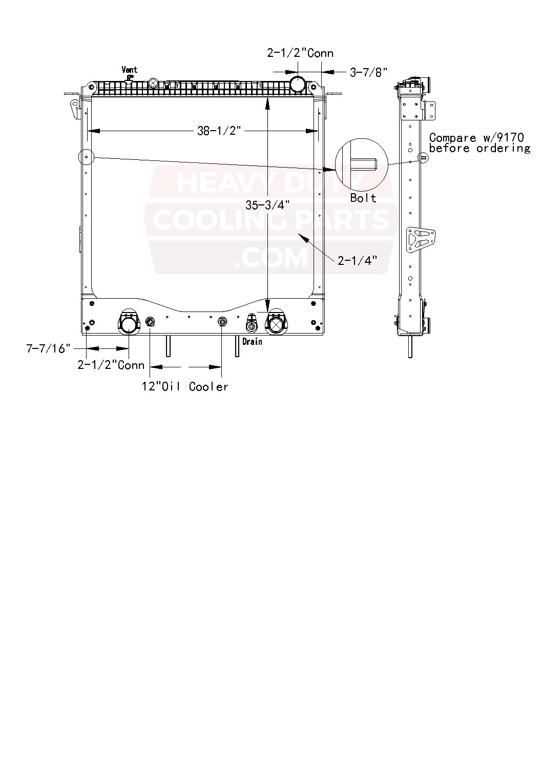 Freightliner Radiator 301320R - Rocky Mount Radiator & A/C