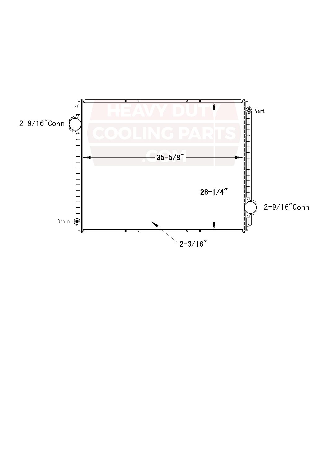 International / Navistar Radiator 4005R - Rocky Mount Radiator & A/C