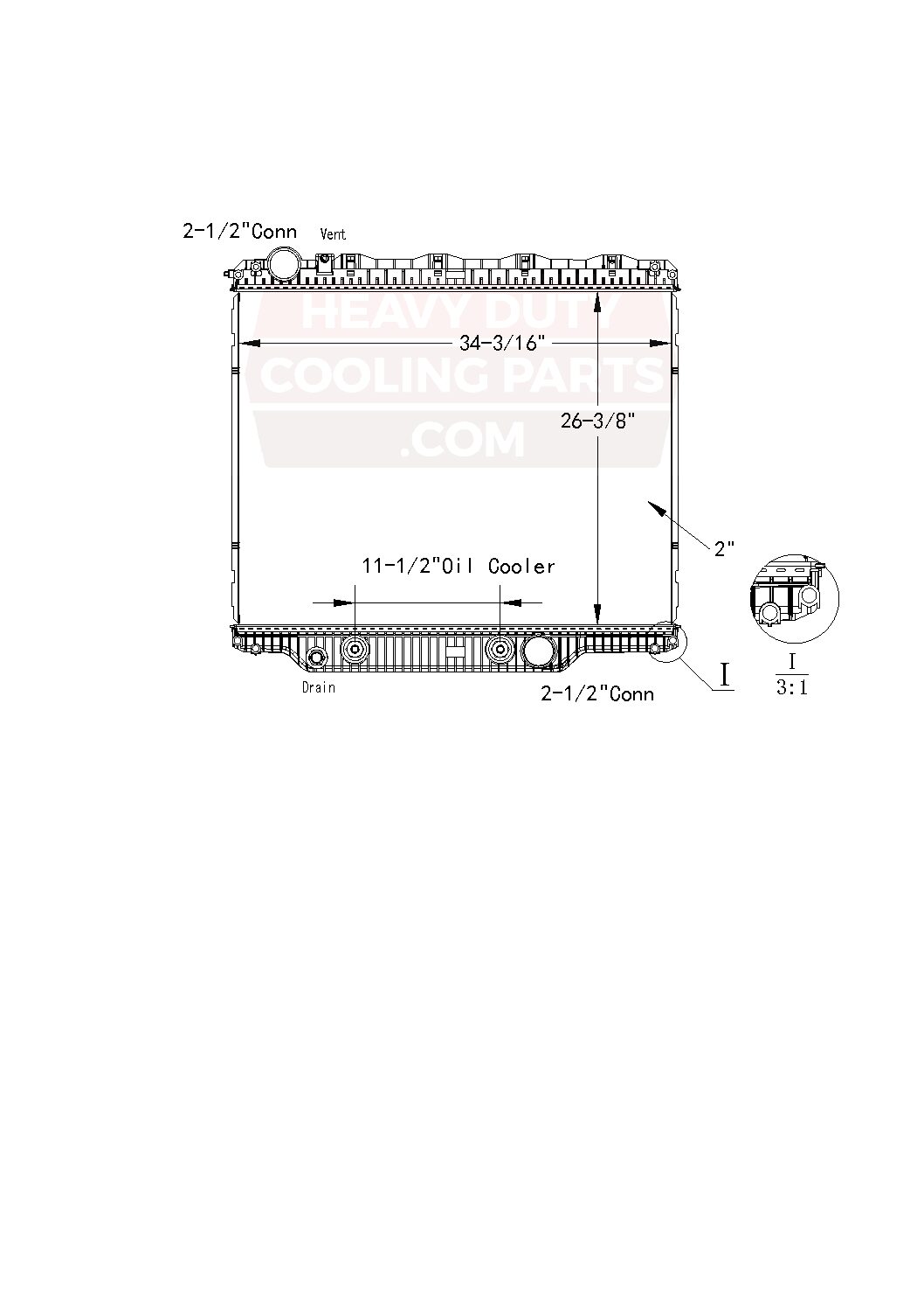 Mack / Volvo Radiator 7015R - Rocky Mount Radiator & A/C
