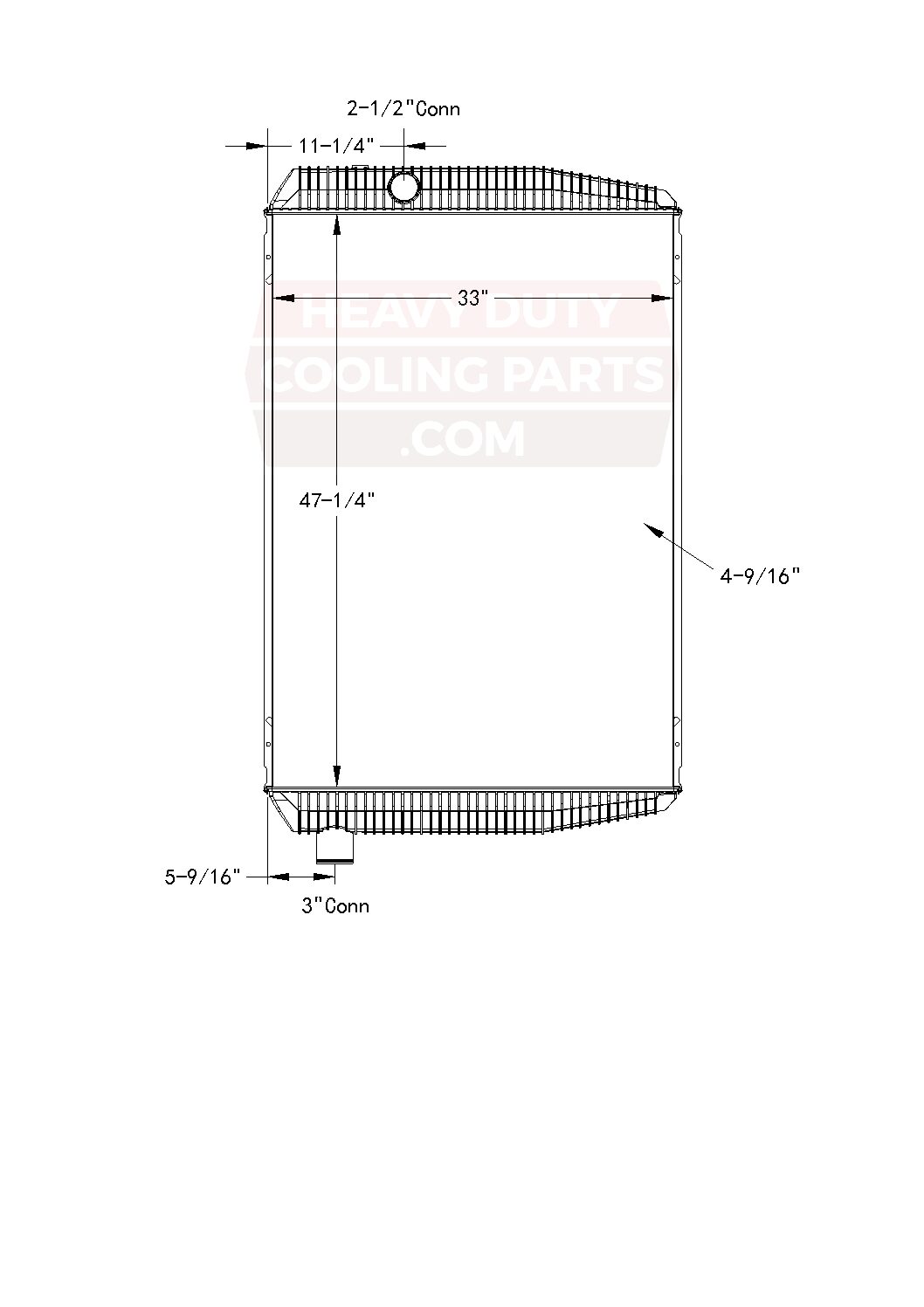 MCI Bus Radiator 1069R - Rocky Mount Radiator & A/C