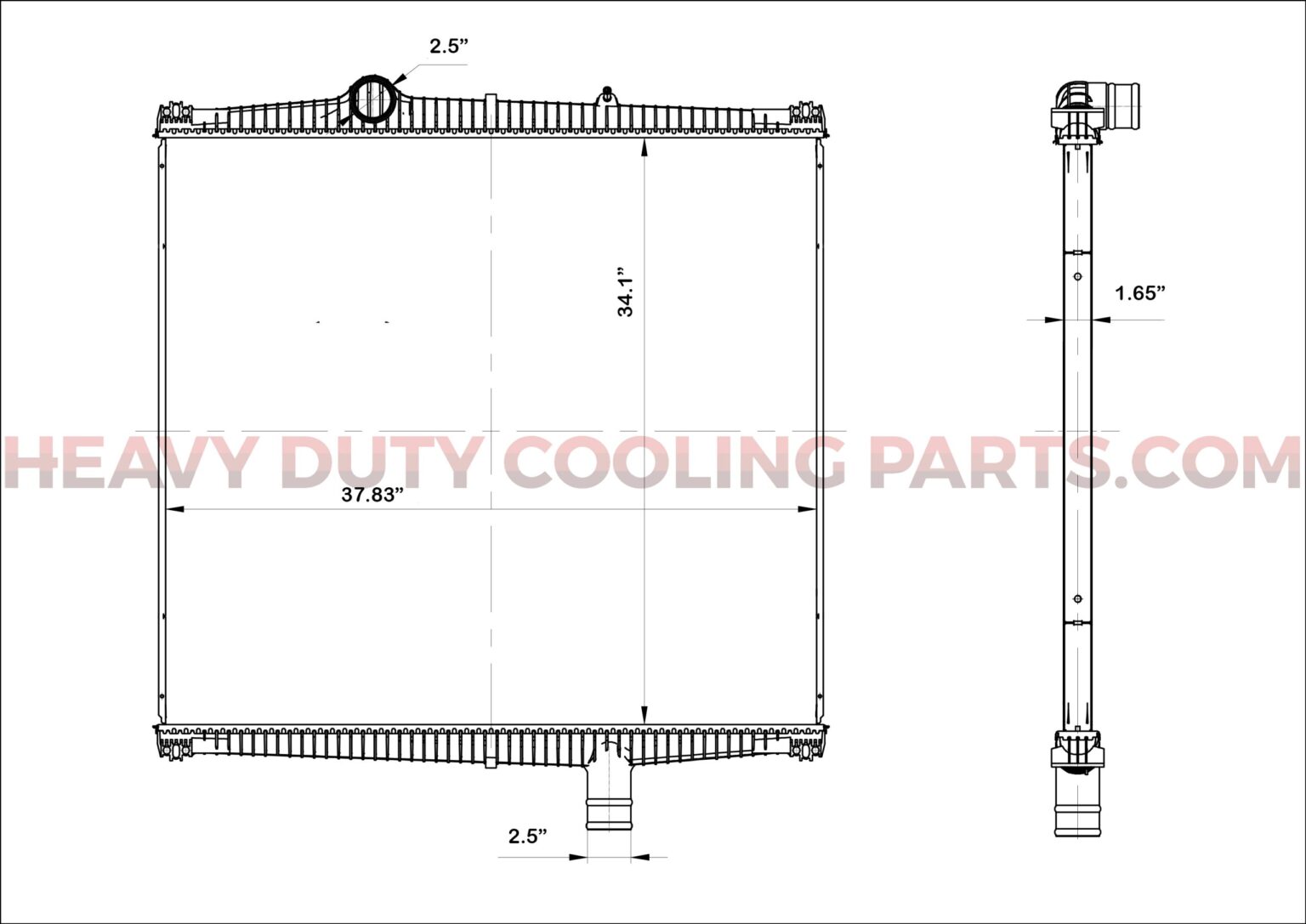 Kenworth Radiator 60001R - Rocky Mount Radiator & A/C