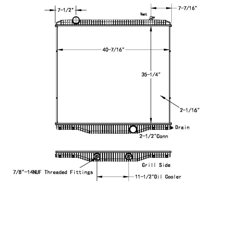 6045R Kenworth/Peterbilt Radiator - Rocky Mount Radiator & A/C