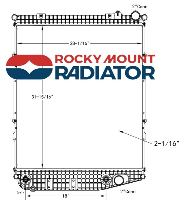 2256R Freightliner M2 Radiator/High Horsepower - Rocky Mount Radiator & A/C